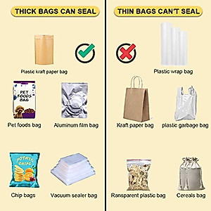 Chip Bag Sealer Handheld Bag Sealer Heat Seal Food Saver Bags Mini Kitchen Gadgets,Handheld Food Sealer Heat Sealer with 45"Power Cable for Mylar Bag Plastic Bag Vacuum Sealer Bags(Blue)