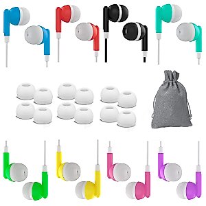8 Pack Headphones for Kids for School Earbuds Wired Ear Buds Classroom Headphones Set Learning Earphones Student chromebook Bulk for Laptop iPhone Galaxy Gym Computer PL 3.5 Jack Travel Airplane