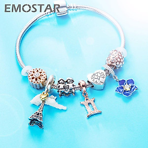 Gemini Zodiac Sign Charms fits Pandora Charm Bracelet – Rose Gold 925 Sterling Silver Necklace Pendant, 12 Horoscope Constellation Dangle CZ Beads, Gifts for Women/Mom