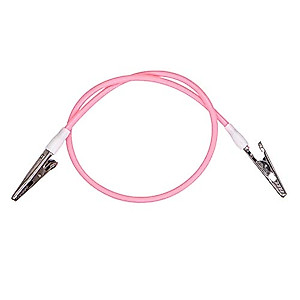 Angzhili 5 Pcs Dental Bib Clips,Silicone Napkin Clip Bib Holders with Colorful Silicone Lanyard and Stainless Steel Clip(Pink)