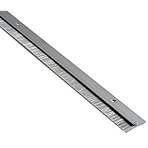 National Guard B606A48 B606A-48 Nylon Brush Door Swp Anodized Alum 48", 1" Height, Aluminum