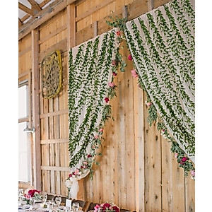 Lvydec 6pcs Artificial Vines Fake Greenery Garland Willow Leaves with Total 30 Stems Hanging for Wedding Party Home Garden Wall Decoration