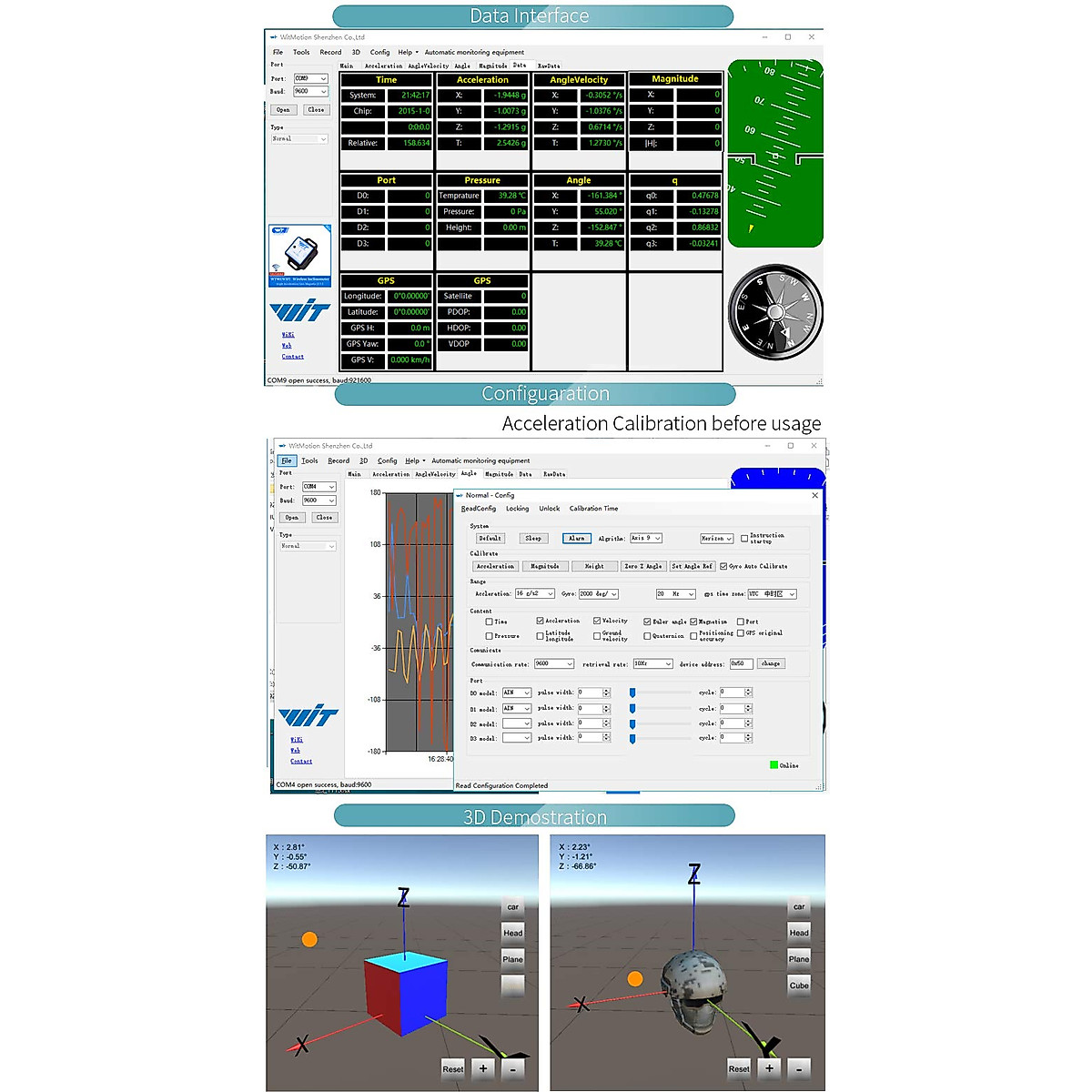 【SINDT-485 Modbus Accelerometer】High-Accuracy 200Hz MPU6050 3-Axis Acceleration+Gyro+Quaternion+2-Axis Angle(XY 0.05° Accuracy), IP67 Waterproof Tilt Sensor for Constructions Monitoring