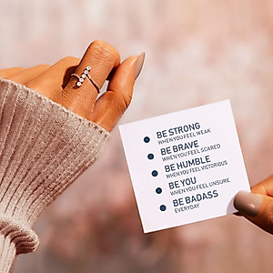 STORYJEWELLERY Story Jewellery Sterling Silver Cubic Zirconia Rings for Women, Dainty Dots Inspirational Promise Rings, Inspirational Birthday Christmas Gifts Rings for Women (US Size 07)