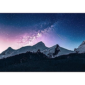 Star Meteor 3D Wall Murals, Distant Mountains Wallpaper, 3D Decal Removable Peel and Stick Self-Adhesive Environmental Protection for Home Office Renovation Decor 118''Wx83''L-PVC