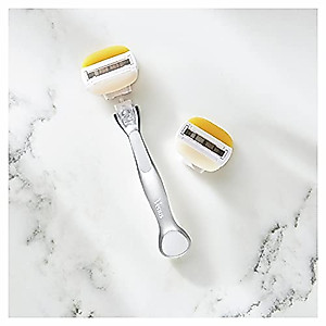 Gillette Venus Comfortglide with Olay Coconut Womens Razor Handle + Blade Refills, Silver, 2 Count