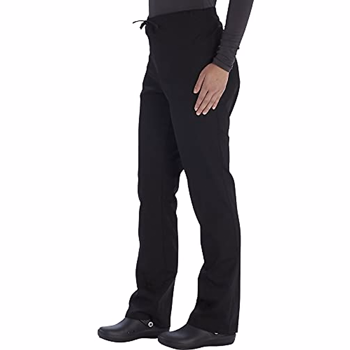 Vital Threads Men and Women Scrubs Set V-Neck Top & Drawstring Pant, VT509C, M, Black
