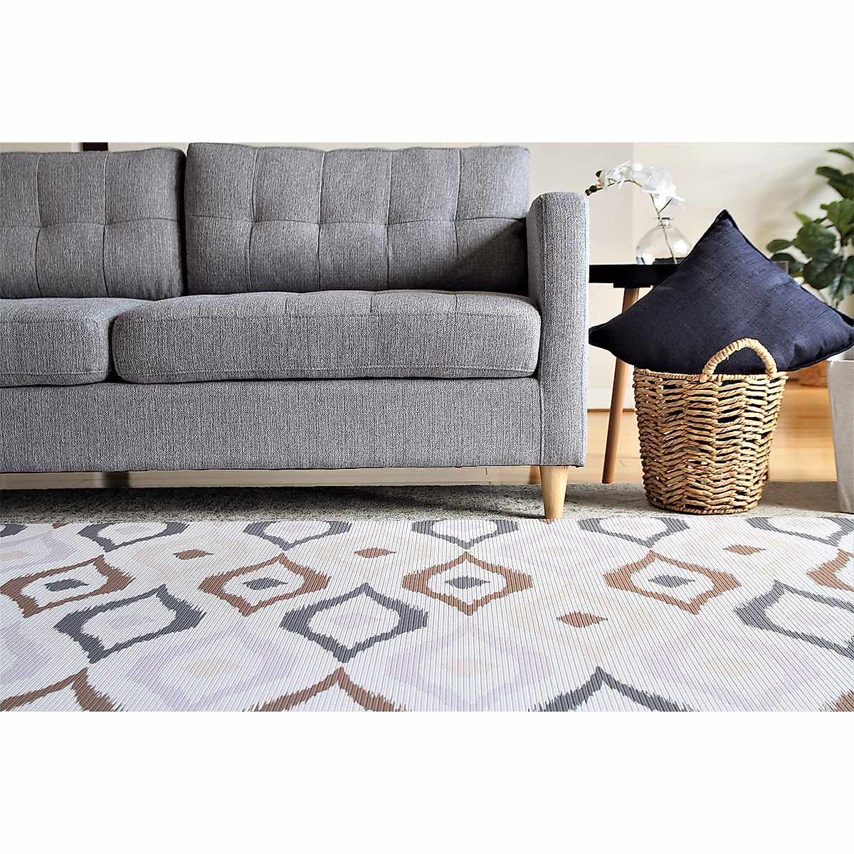 Cushmat Stylish Reversible Foam Play Mat (Large, Luxe Lite - Royal Blue Star) - Soft, Waterproof, Durable Play mat for Infants, Babies, Toddler, Kids & Grownup - 6.5ft x 4.5ft