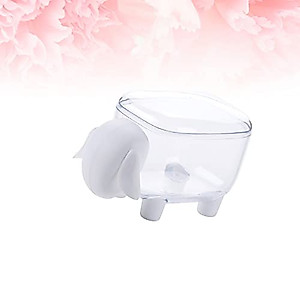 Apothecary Party with Holder, Clamp Containers Canister Accessories Jewelry Jar Clear Makeup Sheep Organizer Toothpicks Container Sheep- Cosmetics Sundries Countertop