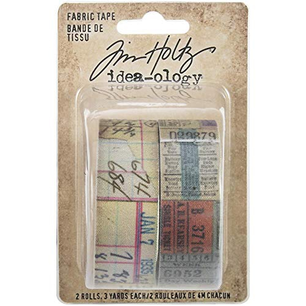 Idea-ology Tim Holtz 2020 Fabric Journal, Fabric Tape and Stitched Scraps - 3 Item Bundle