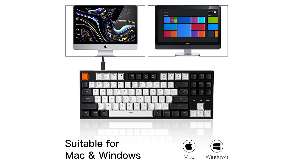 Keychron C1 Hot-Swappable TKL Mechanical Keyboard for Mac/Win