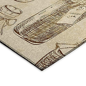 Dalyn Rugs Indoor/Outdoor Kendall KE18 Ivory Washable 8' x 10' Rug