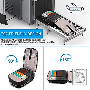 CAFELE Laptop Backpack 17.3 Inch Stylish Daypack with USB Port, Water-repellent College Bookbag,Large Bagpack for Travel/Business/Women/Quilted Black