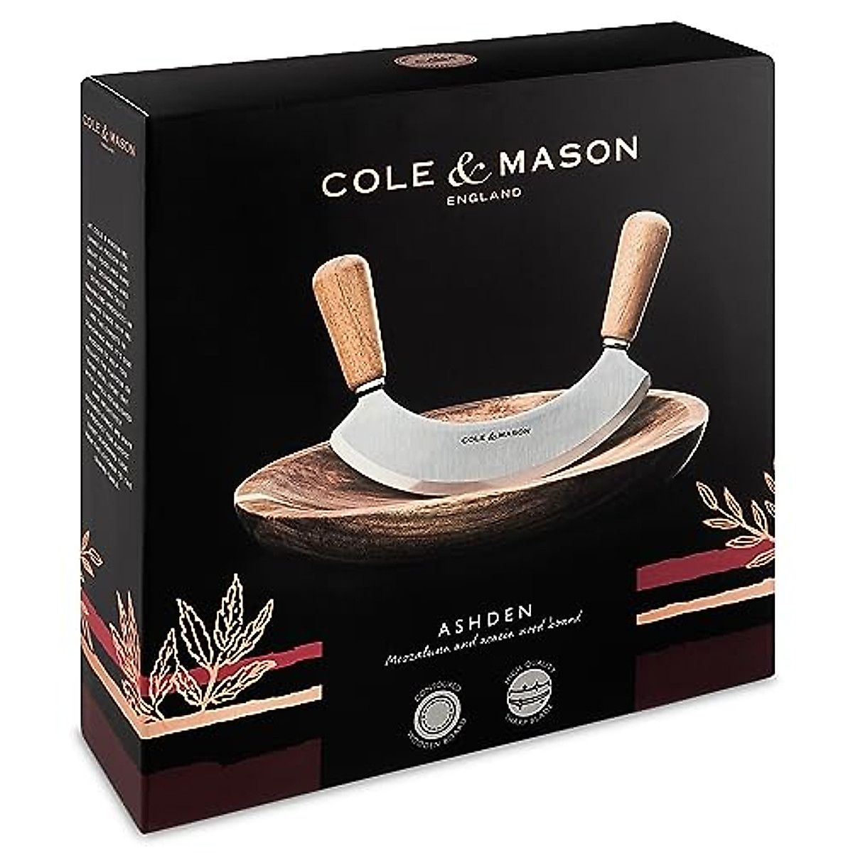 Cole & Mason Ashden Mezzaluna with Acacia Wood Board
