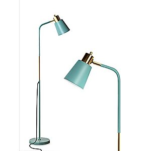 Floor Lamp, Industrial Floor Lamps for Living Rooms Rustic Farmhouse Reading Standing Floor Lamp Adjustable Metal Heads Indoor Task Lighting for Living Room Bedroom Office Home Décor (Green)