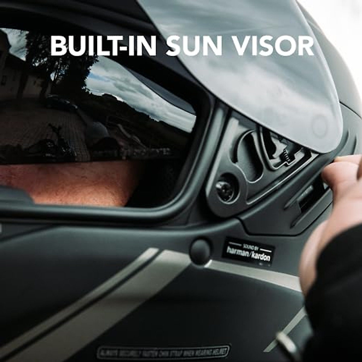 Sena Stryker Full Face Smart Helmet with Integrated Mesh and Bluetooth Communications, LED Taillight, and Sound by Harman Kardon, DOT (Matte Black, Medium)