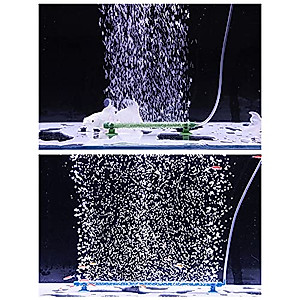 WishLotus 2 Pieces Length Aquarium Air Stone Bubble Wall with Suction Cups, Fish Tank Bubbler Air Bar Tube Bubble Release Diffuser Bar for Fish Tank Air Pump (Blue)