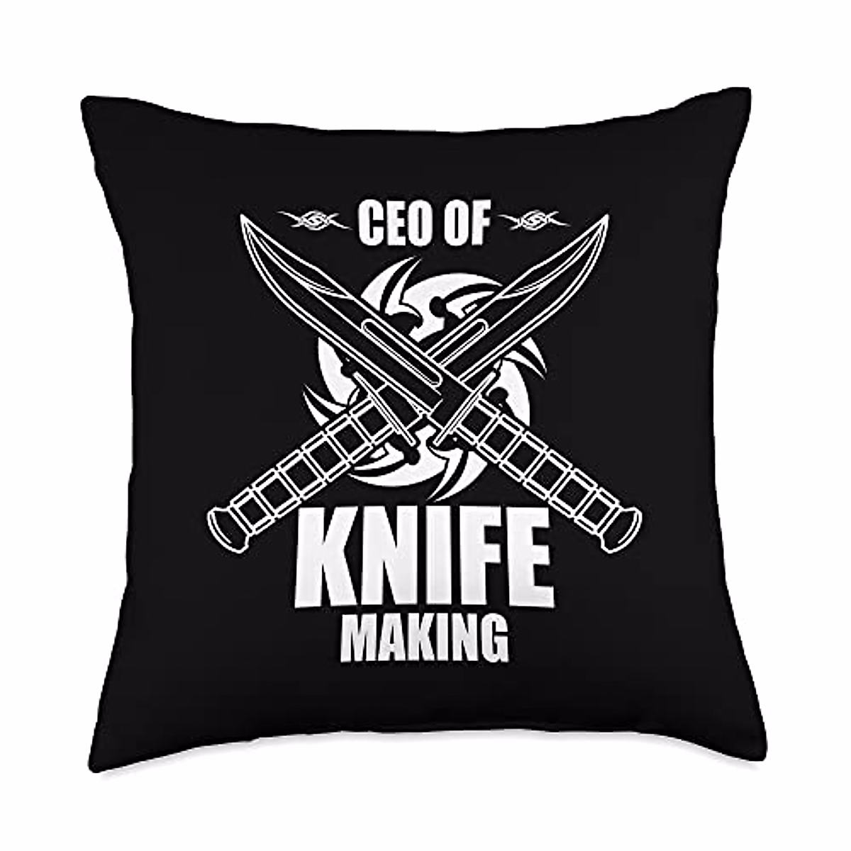 Knife Making Bladesmith Knives Forging Knife Making Bladesmith Knives Knifemaker Forging Throw Pillow, 18x18, Multicolor