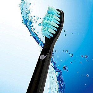 GSParts 8 pcs Replacement Soft Bristle Brush Heads For Fairywill Electric Toothbrush Crystal Black
