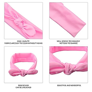 SOCOKING 12pcs Headband Elastic Baby Headband Baby with Newborn Hair Bows for Toddler Baby Girls Infants (12 solid colors)