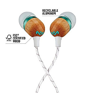 House of Marley Smile Jamaica Wired Noise Isolating Headphones with Microphone, Mint