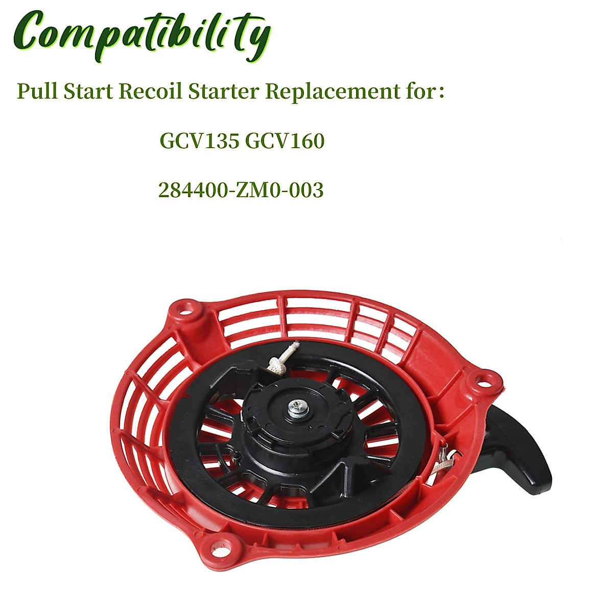 Timunr 284400-ZM0-003 28400-ZL8-013ZA Pull Start Recoil Starter Replacement for Honda GCV135 GCV160 4-5.5 HP Engine