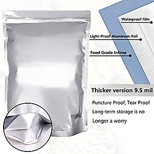 10 PCS 5 Gallon Mylar Bags For Food Storage, Mylar Bags With Oxygen Absorbers - 2500CC×10 PCS (10x PCS of 1), Large Aluminum Mylar Bags - 26"x17"
