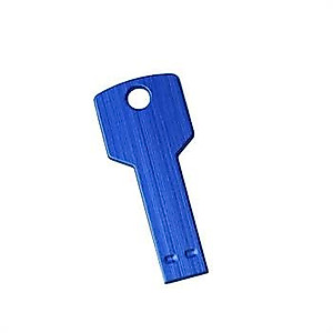 Lot 5 USB Flash Drive 2GB Memory Pen Stick Wholesale Key Shape Bulk Pack (2GB, Blue)