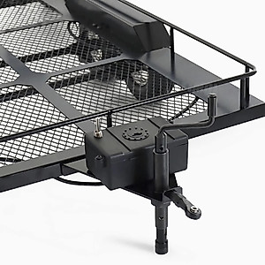 RC Trailer Metal 1/10 Scale Trailer Kit, for RC Crawler axial SCX10 D90 Wrangler TRX6 TRX4 Redcat GEN8 RGT 86100 SMT CFX CC01 CC02 LC80 trx4 Upgrades (RC Trailer Kit and Elastic Kinetic Winch Strap)