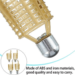 BESPORTBLE 4pcs Fishing Bait Cage Iron Head Bait Cage Crawdad Fishing Lures Fishing Feeder Basket Minnow Bucket Carp Feeder Holder Fishing Basket Fishing Bait Fishing Cage to Feed