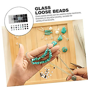 SEWACC 1 Box Round Beads Crystal Glass Beads Kit Kats in Bulk Beads in Bulk Beads for Bracelets Making Loose Gemstone Beads DIY Necklace Loose Beads Spacer Beads for Jewelry Making Manual