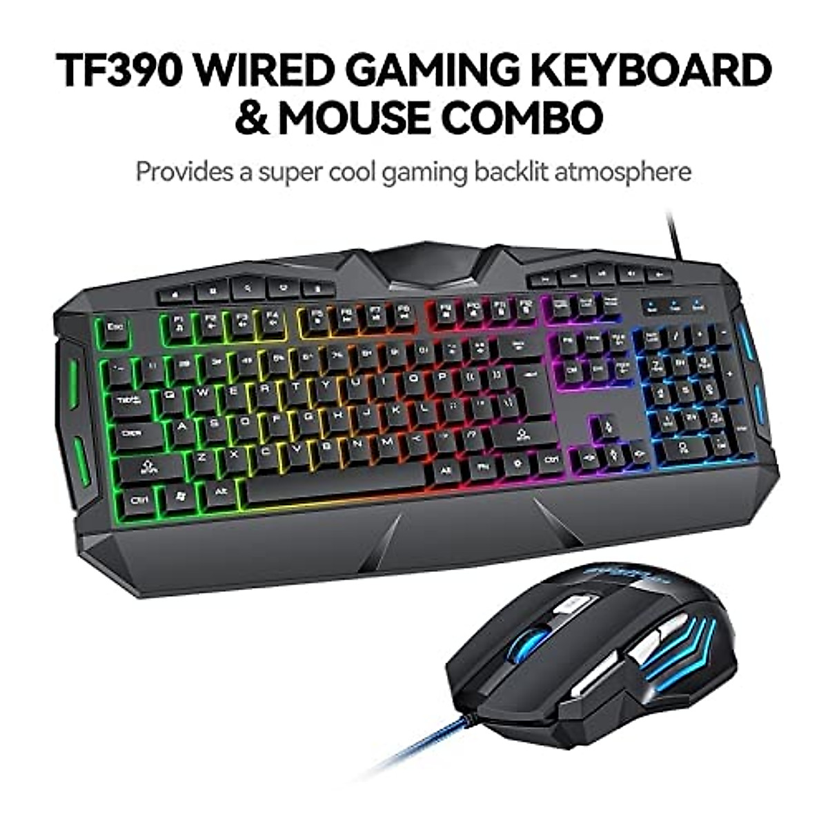 Computers & Accessories Gaming Keyboard Mouse Multimedia Office Mechanical Large Keyboard and Mouse Set Boards
