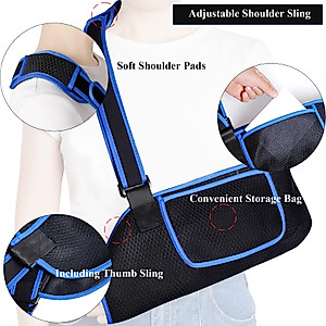 cnomg Adjustable Shoulder Sling Lmmobilizer Arm Sling for Shoulder Elbow Injury Sling for Arm Arm Slings for Shoulder Women Men