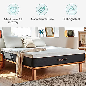 Molblly King Mattress - 12-Inch Hybrid Mattress with Individual Pocket Springs and Foam, Queen Size Bed in a Box, Breathable and Pressure-Relieving, Medium, Mattresses King Size 76"*80"*12"