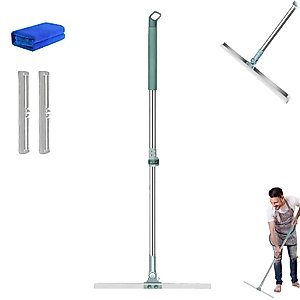 Retractable Silicone Floor Wiper for Bathroom, Retractable Magic Broom, Adjustable Bathroom Scraper, 52cm Multi-Functional Silicone Floor Scraper (13.8in)