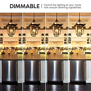 LUXRITE 5W Frosted E12 LED Bulb 60W Equivalent, 2700K Warm White, 450 Lumens, Dimmable Candelabra LED Bulbs, Torpedo Tip Glass, LED Candle Light Bulbs, UL Listed (6 Pack)