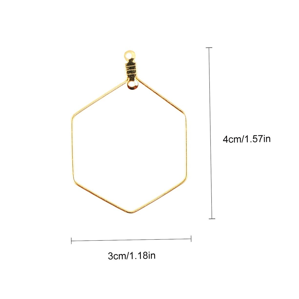 VILLCASE 150 pcs Earrings Hanger Earrings Geometric Earring Charms Geometric Frame Pendants Earring Pendant Dangle Charms Earrings Wire Hoops Bag Backless Stainless Steel Connector