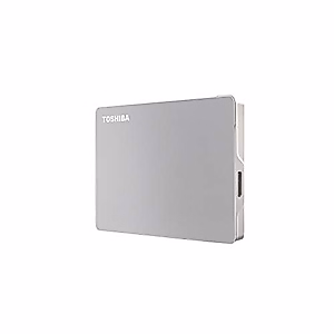 Toshiba Canvio Flex 4TB Portable External Hard Drive USB-C USB 3.0, Silver for PC, Mac, & Tablet - HDTX140XSCCA