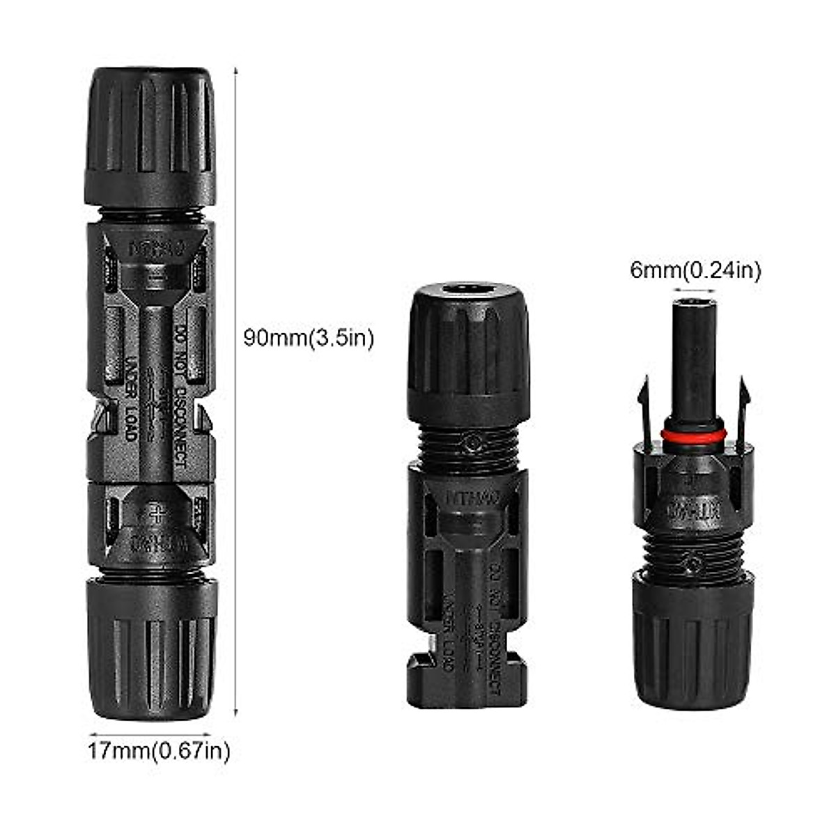 Carkio Solar Crimping Tools Crimper Compatible with Solar Panel 2.5-6.0mm² PV Cable and Connector Male Female Solar Cable Connection