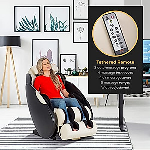 Human Touch iJOY Total Massage FlexGlide Full Body Massage Recliner Chair - Your Home Personal Massager - Targeted Compression Air Cells, Foot Calf Back & Shoulder Relief - 2 Year Warranty - Espresso