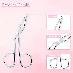 4 Pieces Curved Eyebrow Tweezer Stainless Steel Scissors Handle Tweezer Clip Facial Hair Plucker Eyebrow Remover Brow Shape Grooming Tools by NUOMI for Men and Women, Portable, Silvery