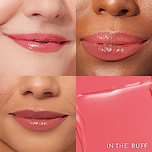 LAURA GELLER NEW YORK Jelly Balm Moisturizing Tinted Lip Balm - In the Buff - Hydrating Vitamin E - Semi-Shine Finish