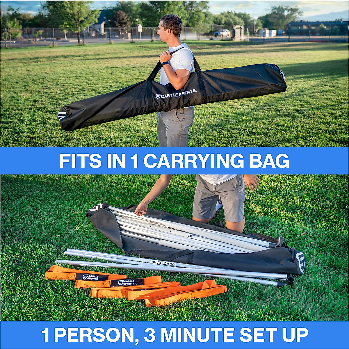 9 Square Castle Squares - Aluminum Height Adjustable Waterproof Game Set for Indoor/Outdoor Use