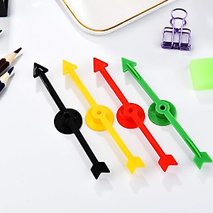 Tatuo 120 Pieces 4 Inch Arrow Spinners Board Game Spinner Plastic Arrow Game Spinners for School Party Supplies, 6 Colors