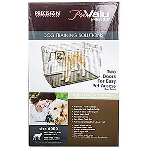 Precision Pet Products Two Door Provalue Wire Dog Crate, 48 Inch, For Pets 90-125 lbs, With 5-Point Locking System