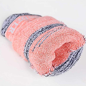 FEIDEER Hiking Socks Walking Socks For Women, 5 Pairs Outdoor Recreation Socks Moisture Wicking Crew Socks (Purple/Red/Pink/Orange/Blue)