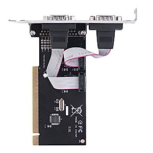 axGear 2 Ports Dual Bidirectional RS-232 DB9 9-pin Serial Port to PCI I/O Card Adapter