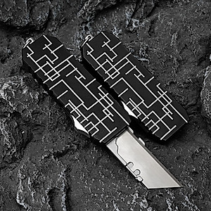 ainhue AQ37 Premium Utility Knife, Quick Change Blade Retractable Heavy Duty Box Cutter EDC Knives, with 10 Extra Blades, Pocket Clip, Glass Breaker (Black)