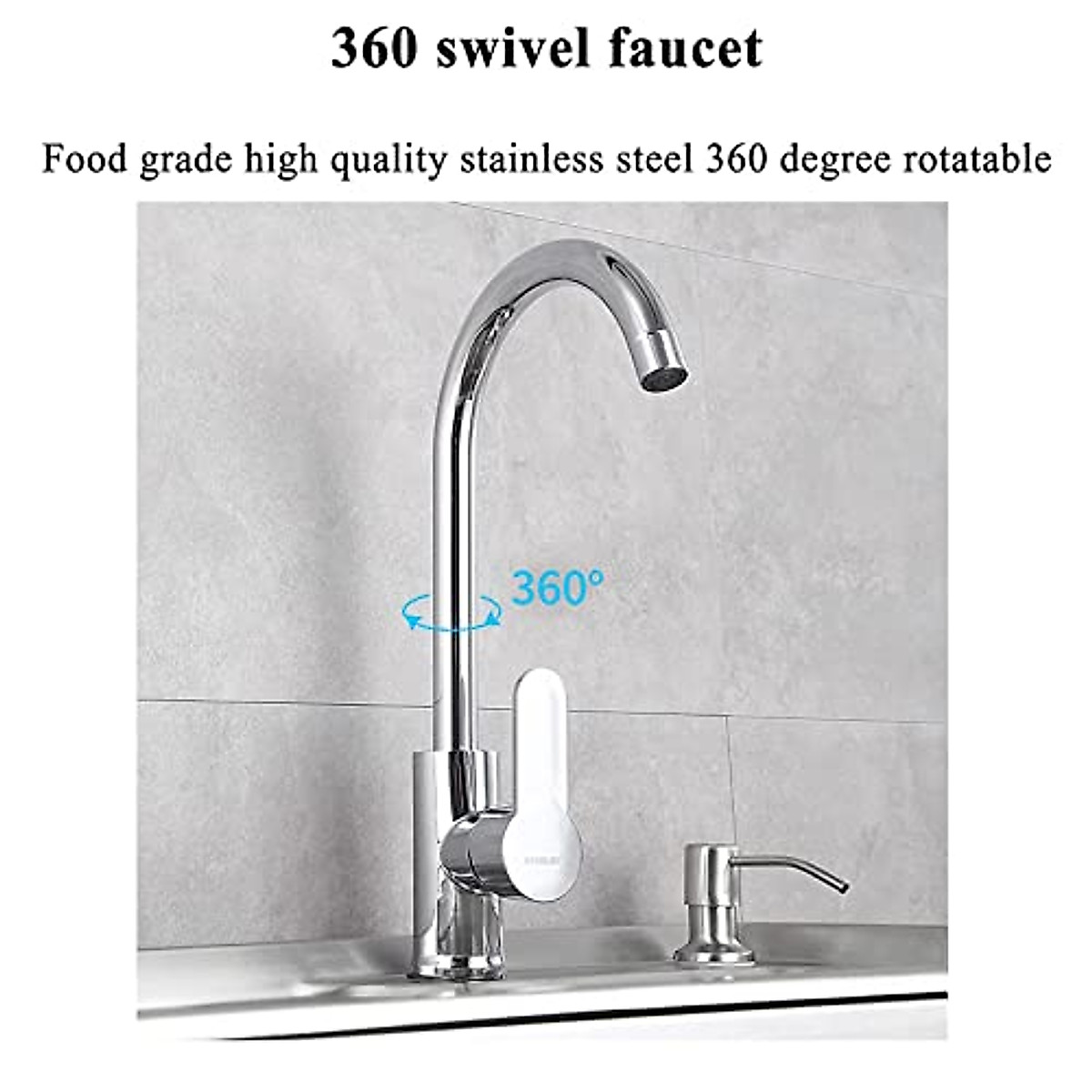 MARQI Kitchen Free Standing Sink 304 Stainless Steel Single Bowl Sink, Commercial Restaurant Sink with Faucet Drain Basket, Shelf, Towel Bar, for Garage, Laundry Room, Outdoor