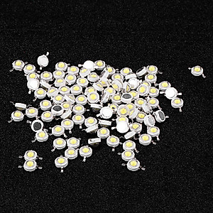 LED Chip - 3W High Power - LED Lamp Beads - Light-Emitting Diode Chips SMD - for DIY Lighting Fixtures - DIY Lighting(100 PCS)(White 6000-6500K)